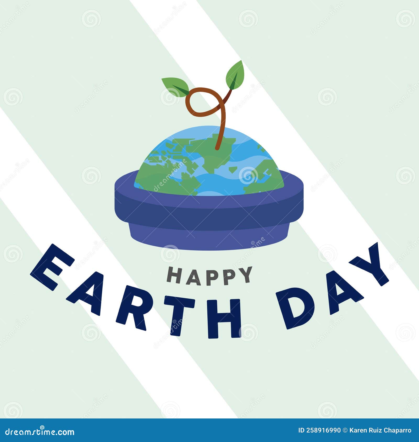 Earth Planet with Some Leaves Earth Day Poster Vector Stock Vector ...