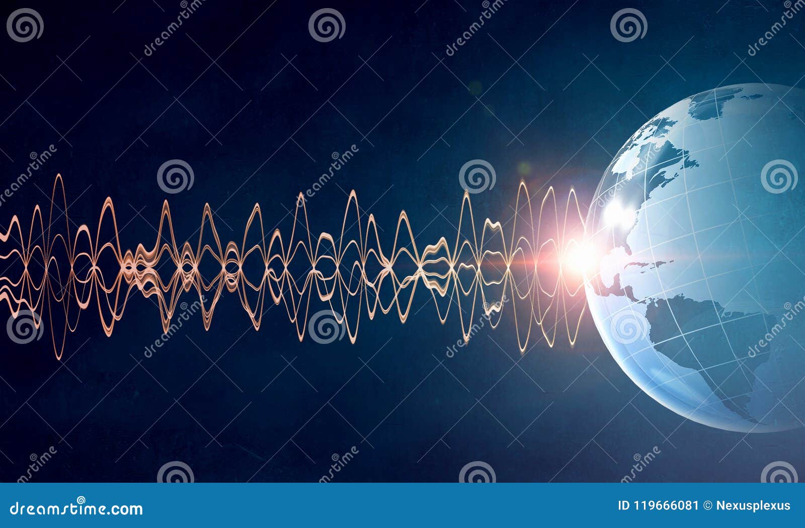 Technology of sound stock image. Image of curve, ball - 119666081