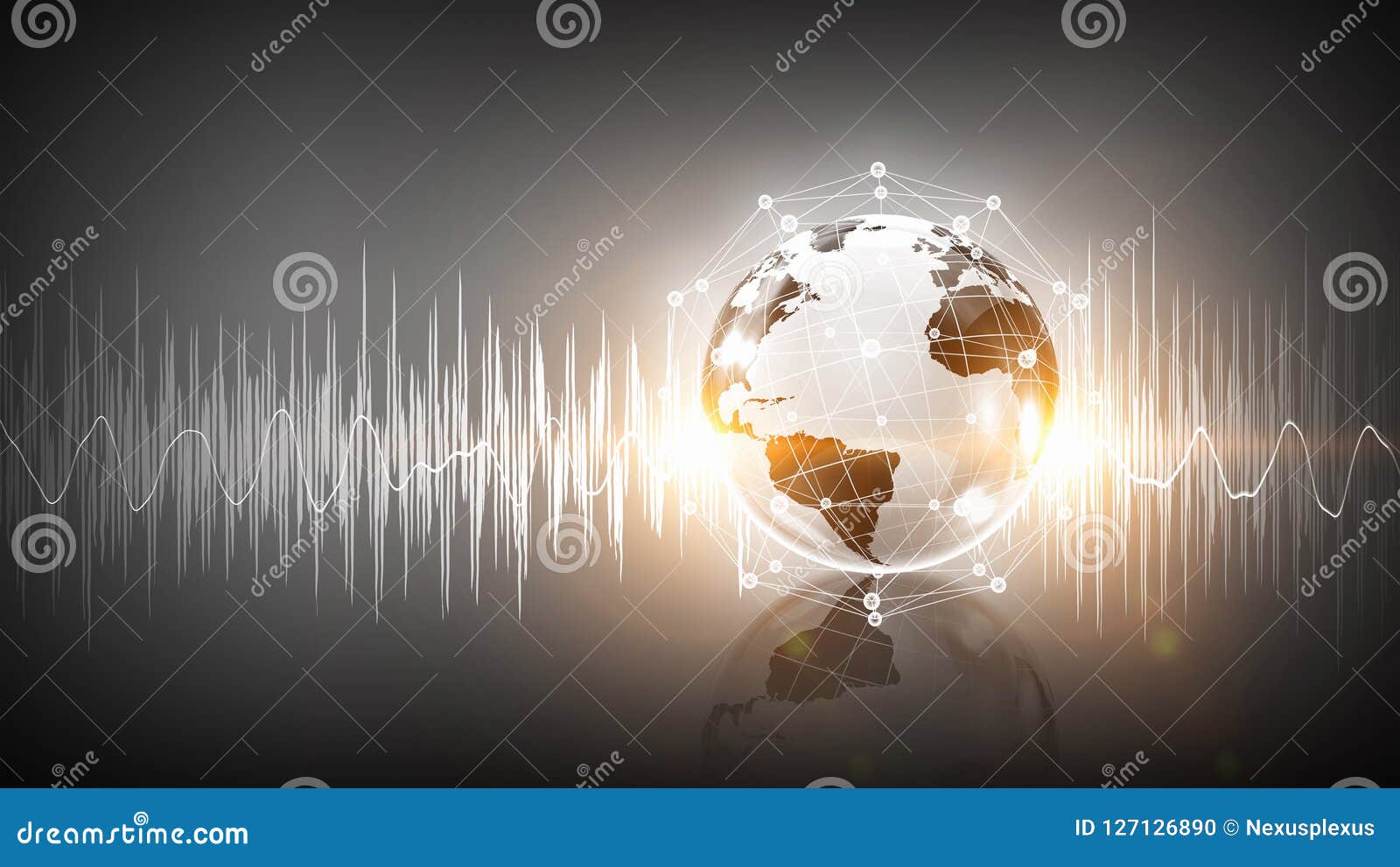 Technology of sound stock photo. Image of audio, planet - 127126890