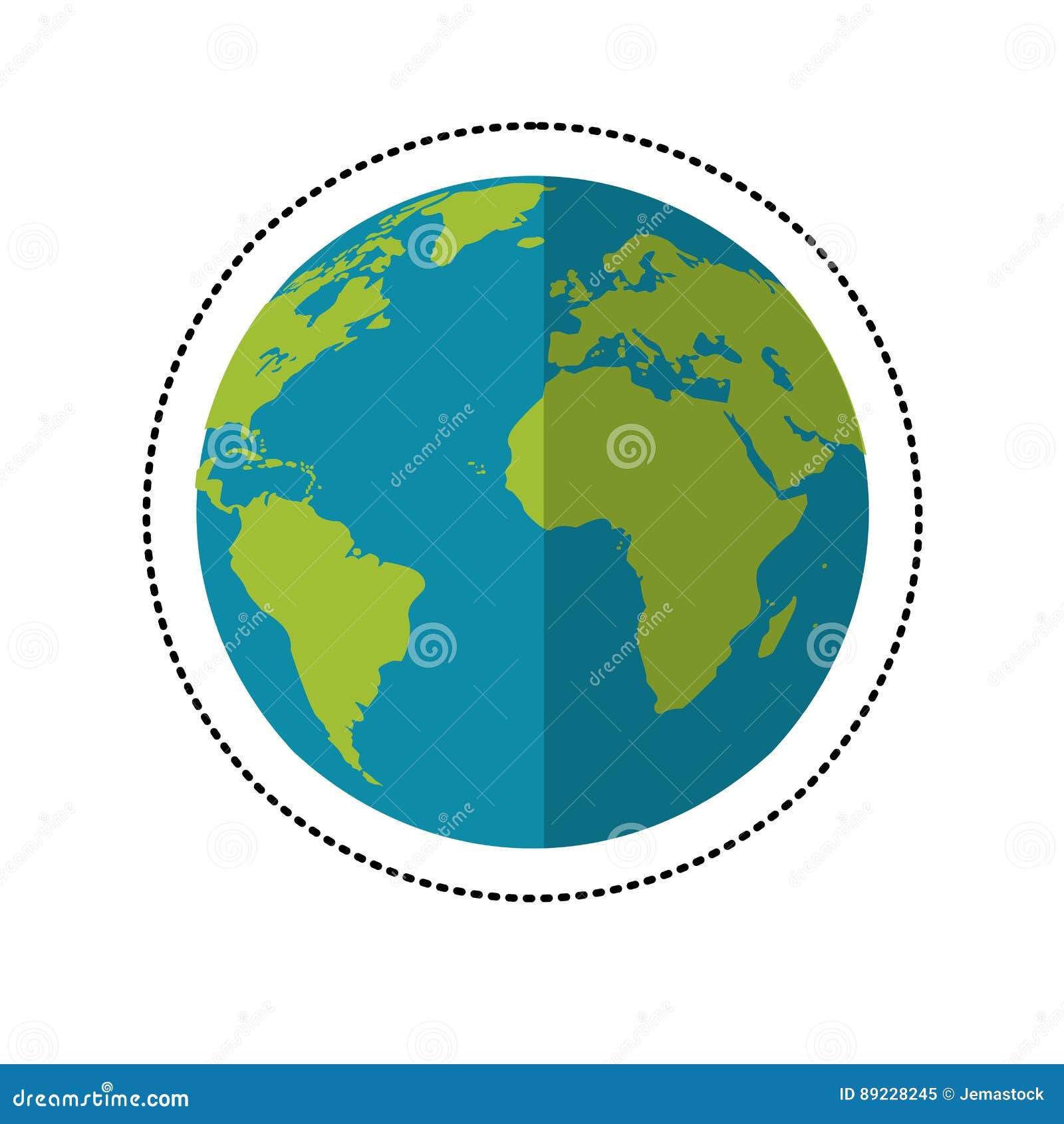 Earth planet space shadow stock illustration. Illustration of west ...
