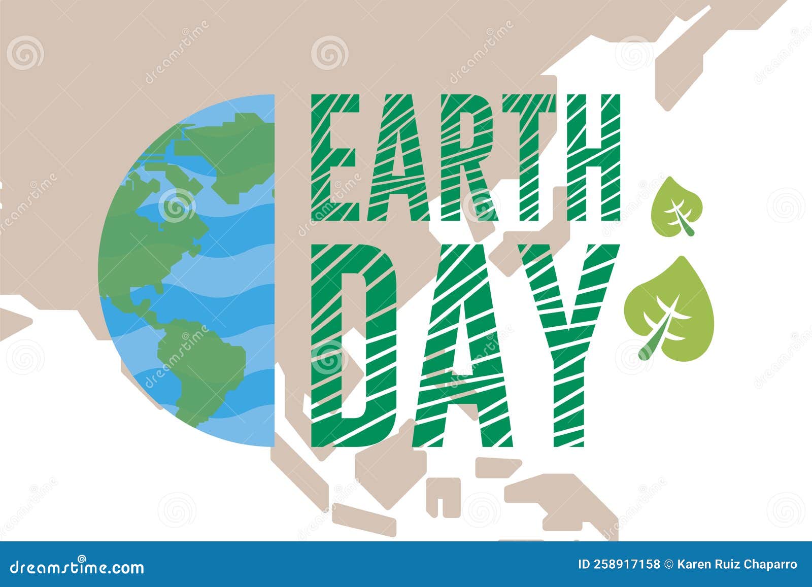 Earth Planet with Text Earth Day Poster Vector Stock Vector ...