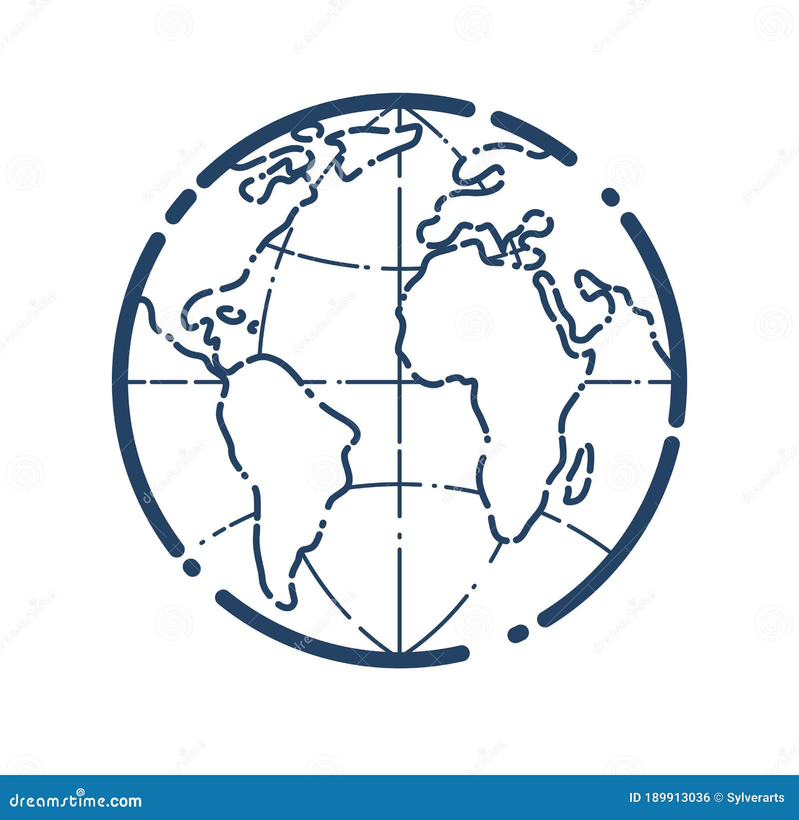 Earth Planet Vector Linear Icon. Stock Vector - Illustration of applied ...
