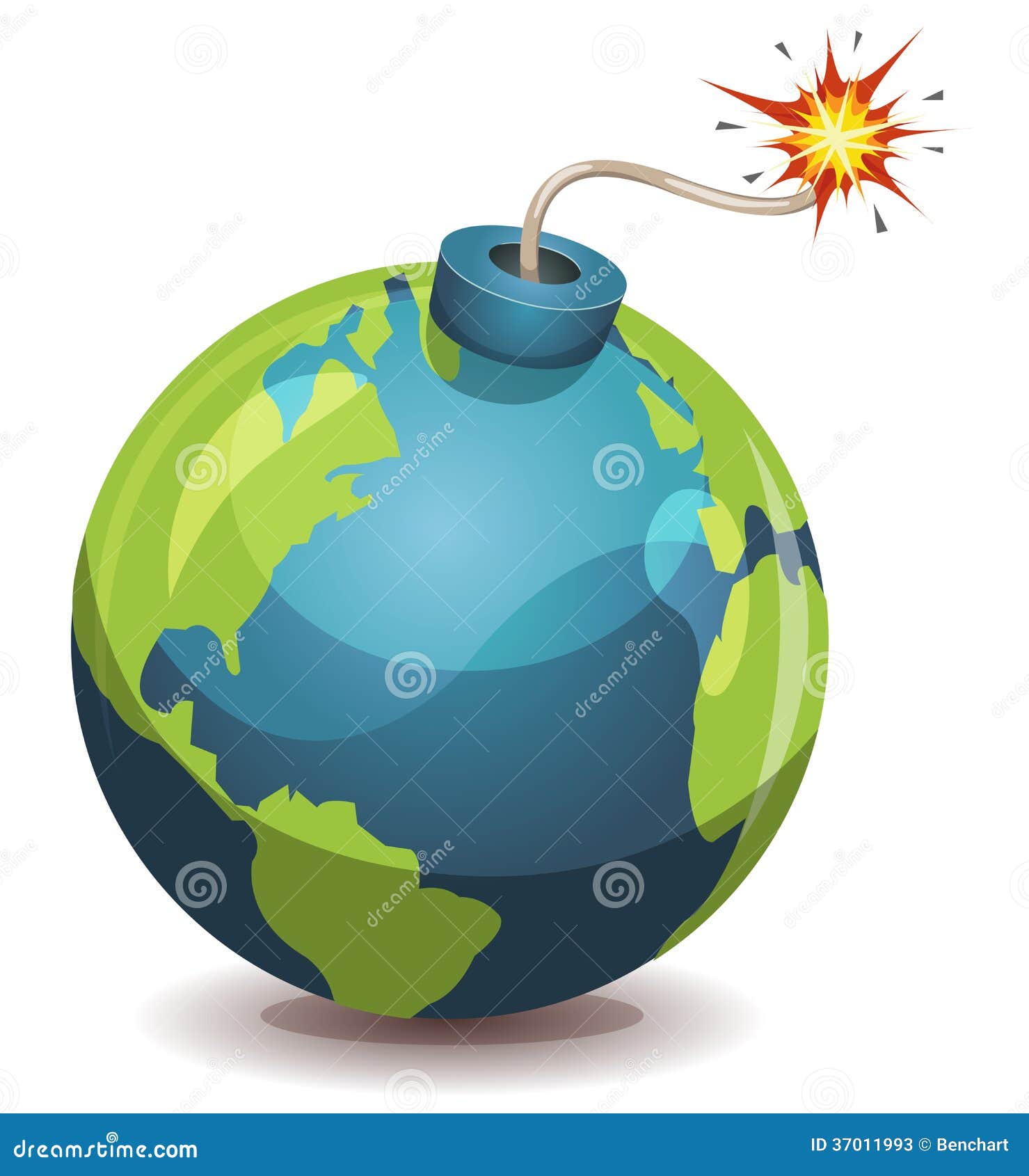 Earth Planet Warning Bomb stock illustration. Illustration of ...