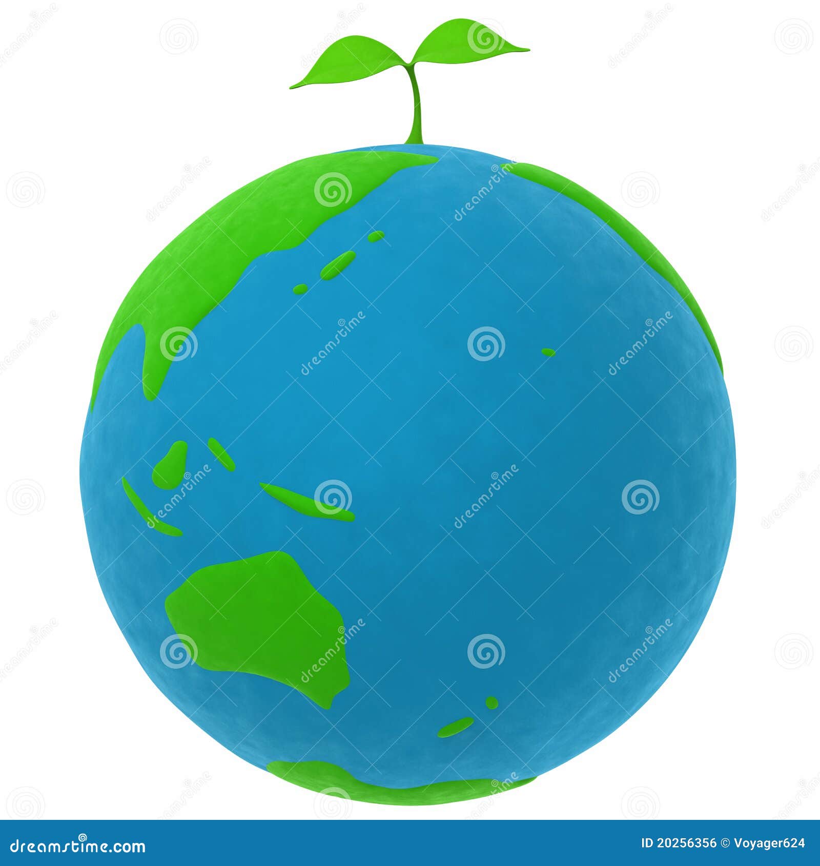 The earth and a plant stock illustration. Illustration of green - 20256356