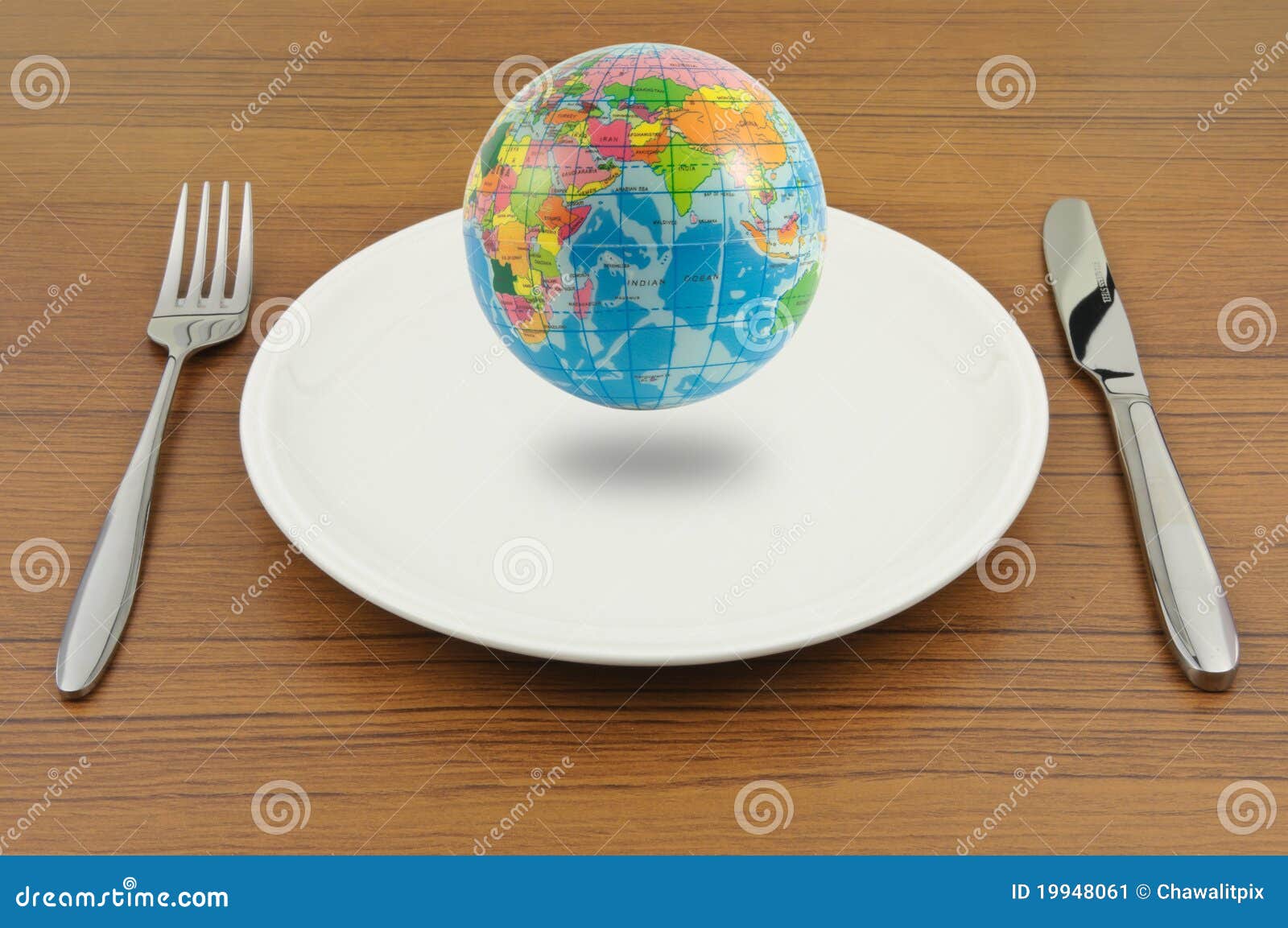 Earth on Plate, Ready for Eat Stock Image - Image of cooking, cook ...