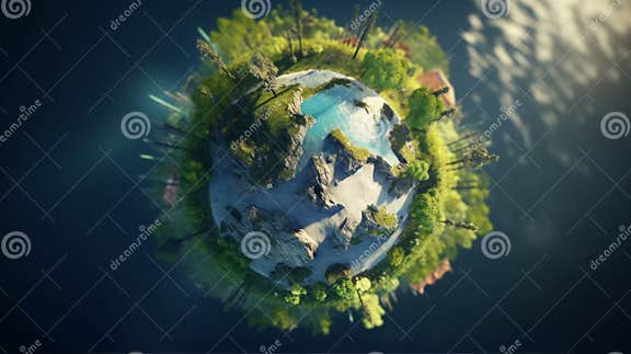 Earth Pollution Map Visible from Space Illustration. Generative Ai ...