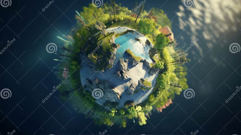 Earth Pollution Map Visible from Space Illustration. Generative Ai ...