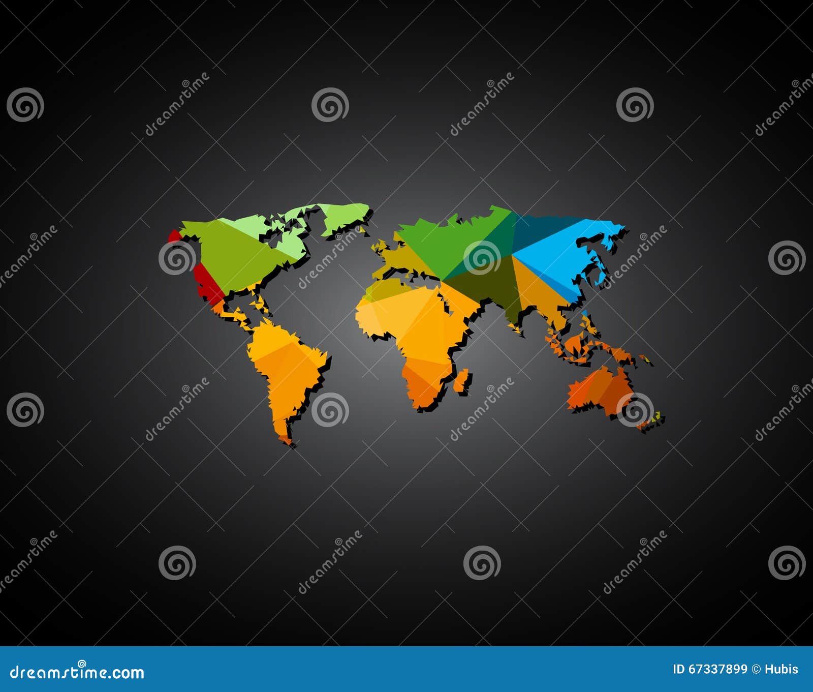 Earth polygon map stock vector. Illustration of media - 67337899