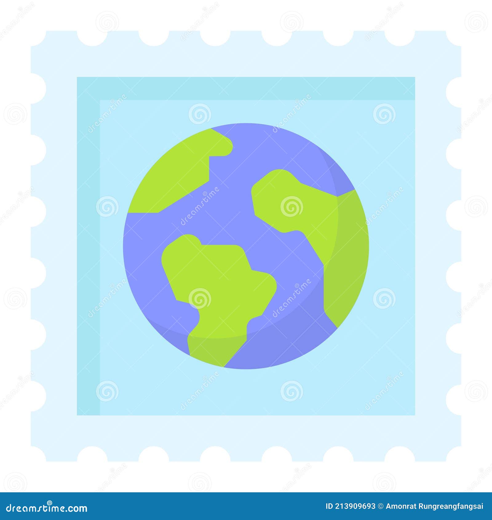 Earth Postage Stamp Icon, Earth Day Related Vector Stock Vector ...