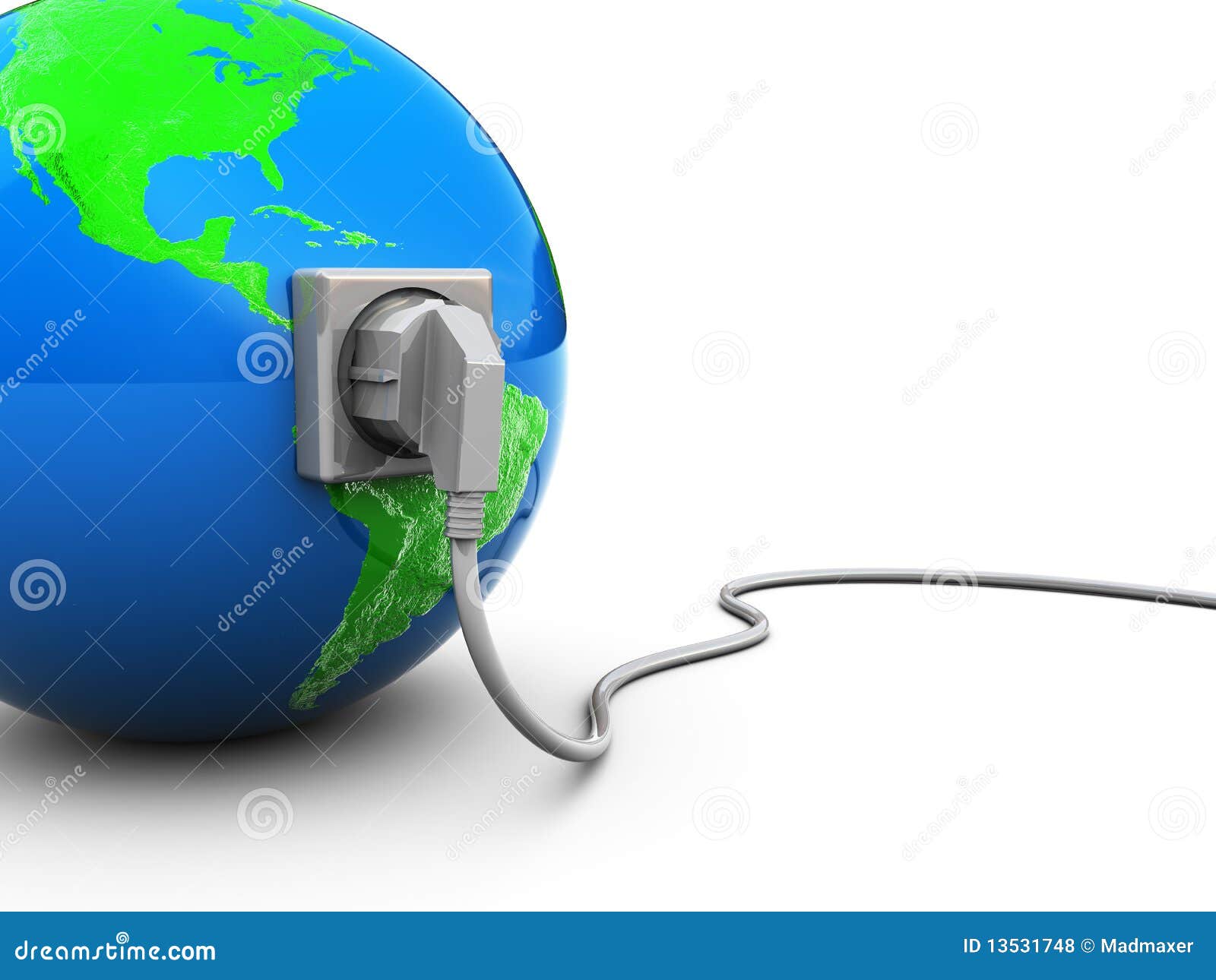 Earth and power cable stock illustration. Illustration of plug - 13531748