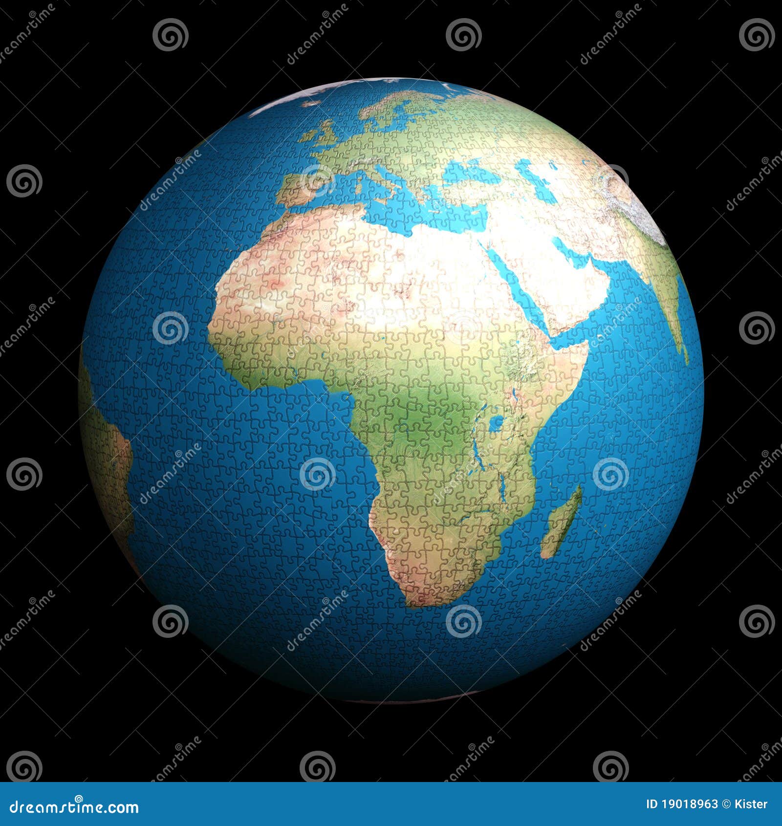 Earth In Puzzle Pieces Vector Illustration | CartoonDealer.com #33975046