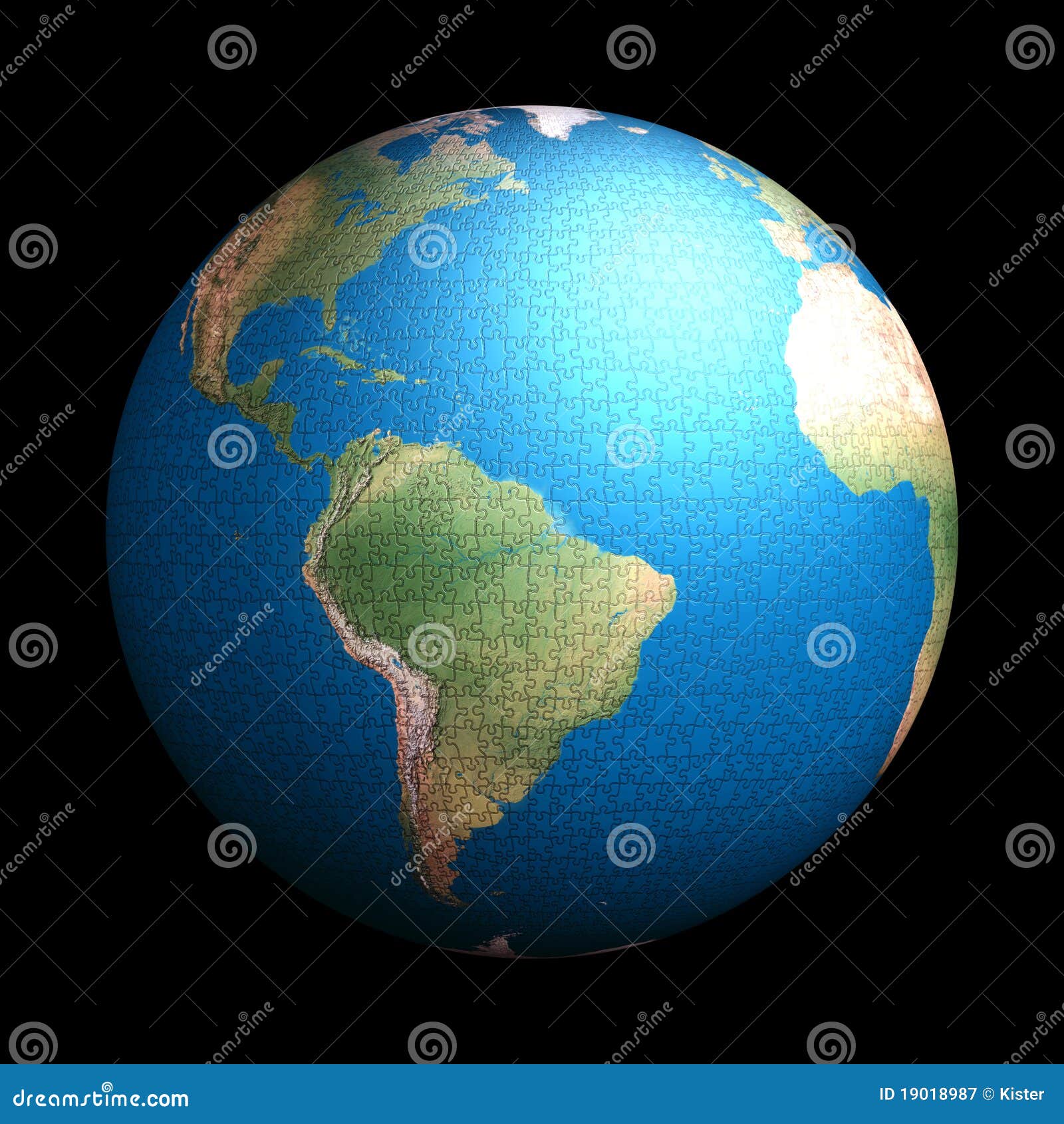 Earth puzzle stock illustration. Illustration of connect - 19018987