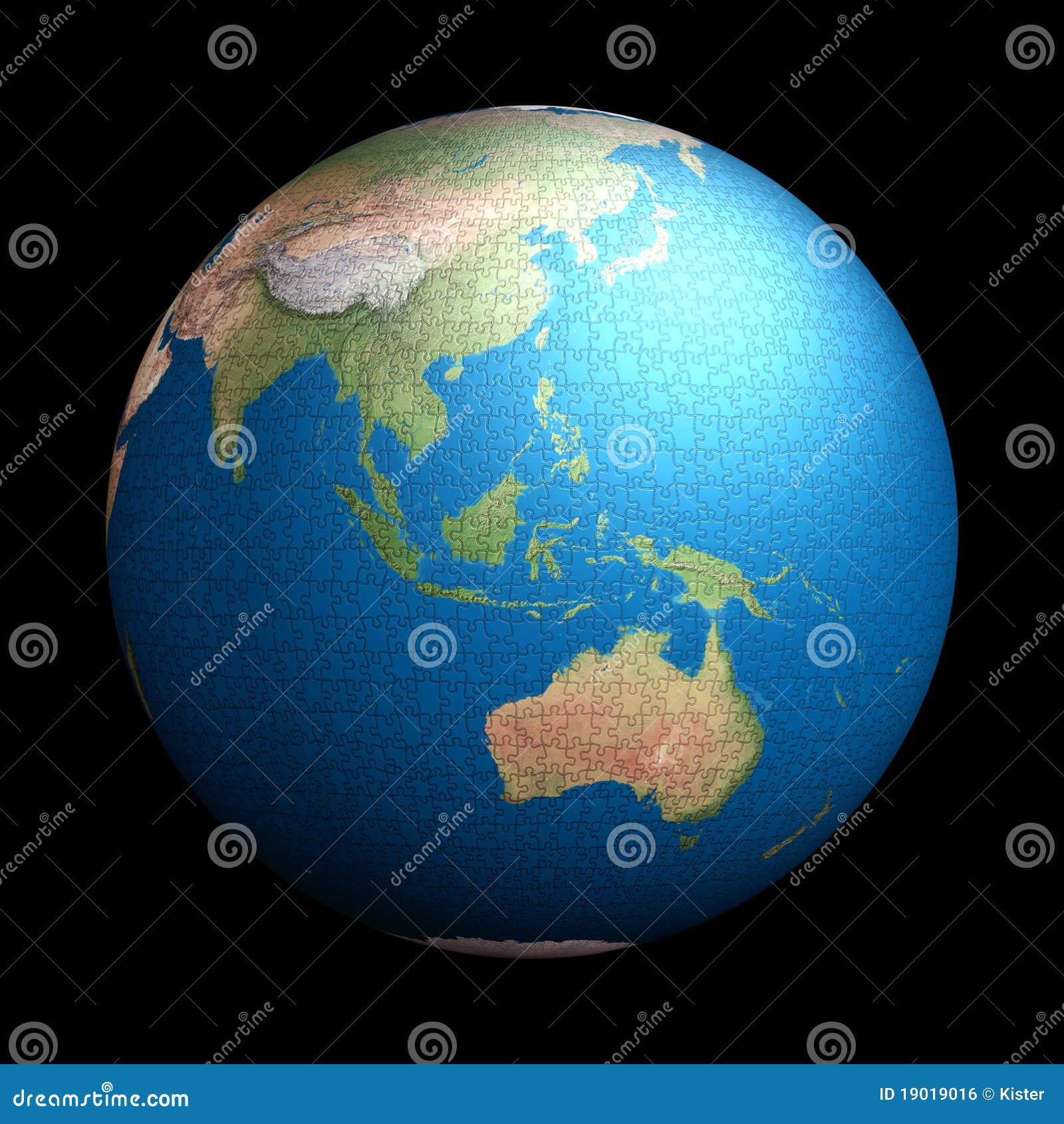 Earth In Puzzle Pieces Vector Illustration | CartoonDealer.com #33975046