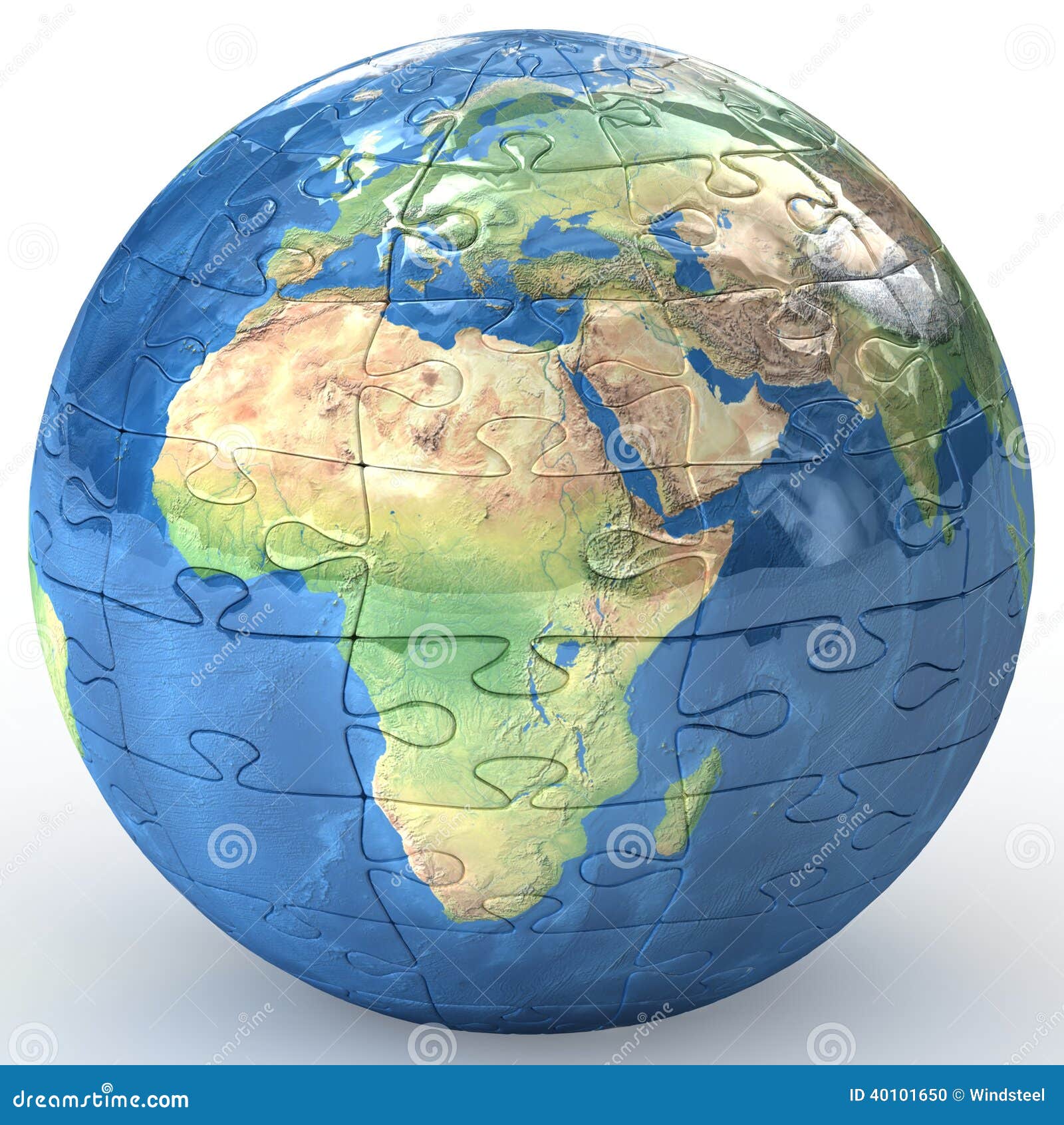 Earth Puzzle On White Background. Stock Image | CartoonDealer.com #40100965