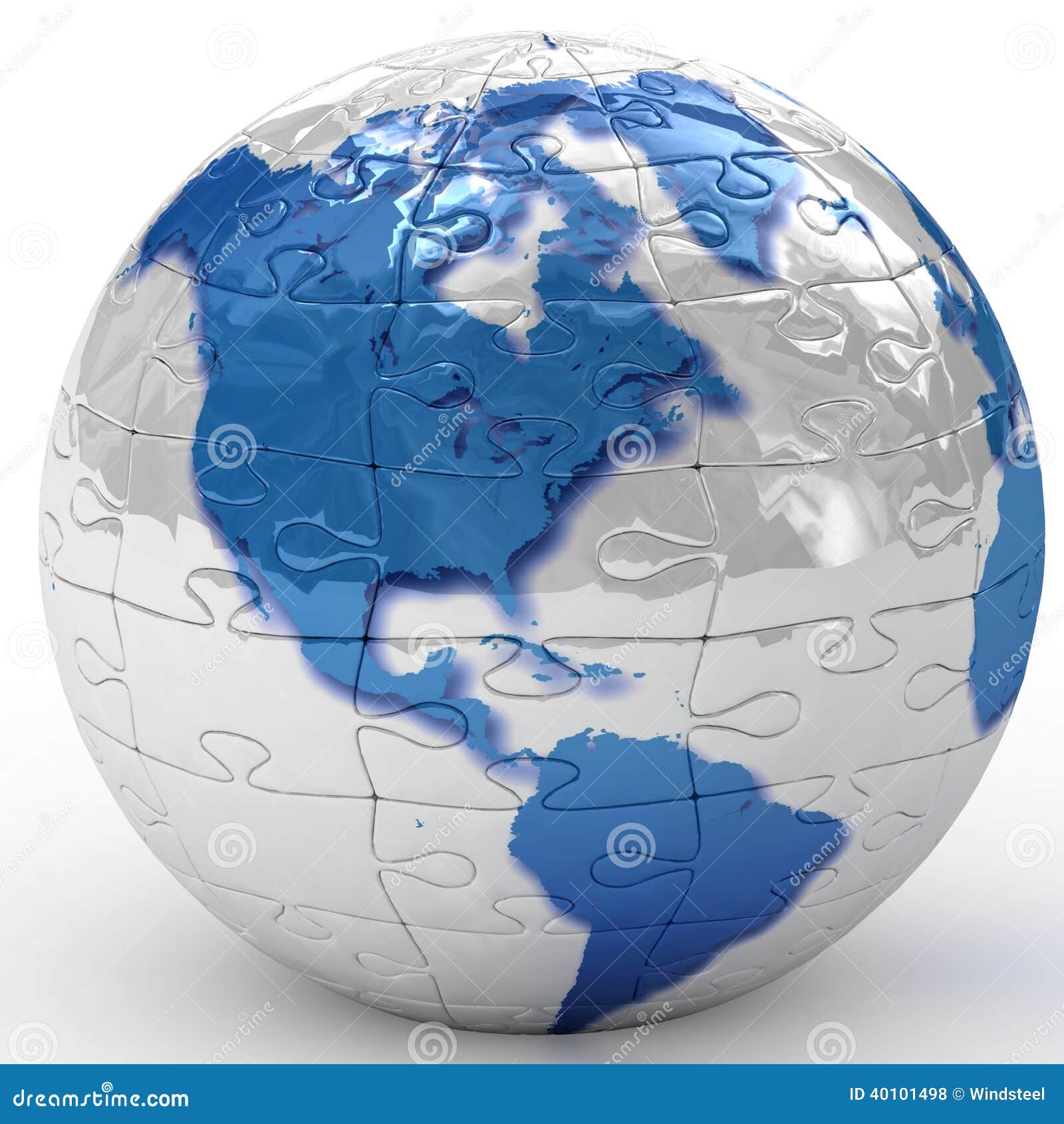 Earth In Puzzle Pieces Vector Illustration | CartoonDealer.com #33975046