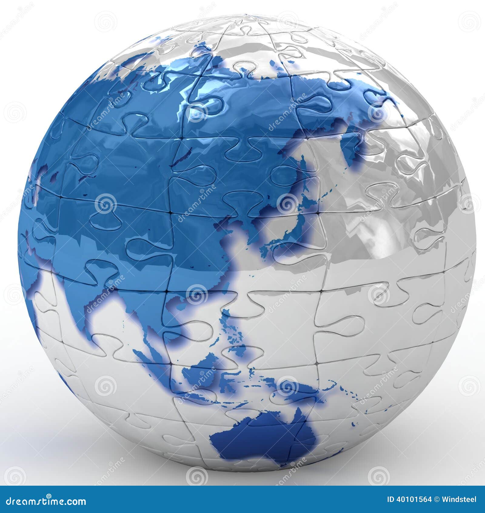 Earth In Puzzle Pieces Vector Illustration | CartoonDealer.com #33975046