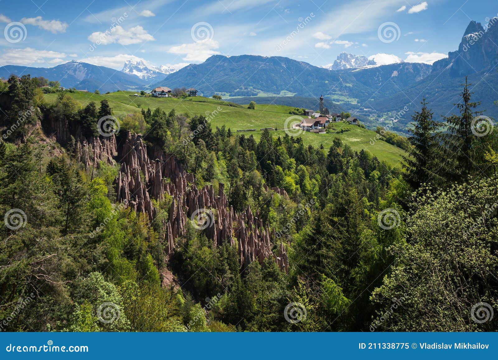 Earth Pyramides of Renon, South Tyrol, Italy Stock Image - Image of ...