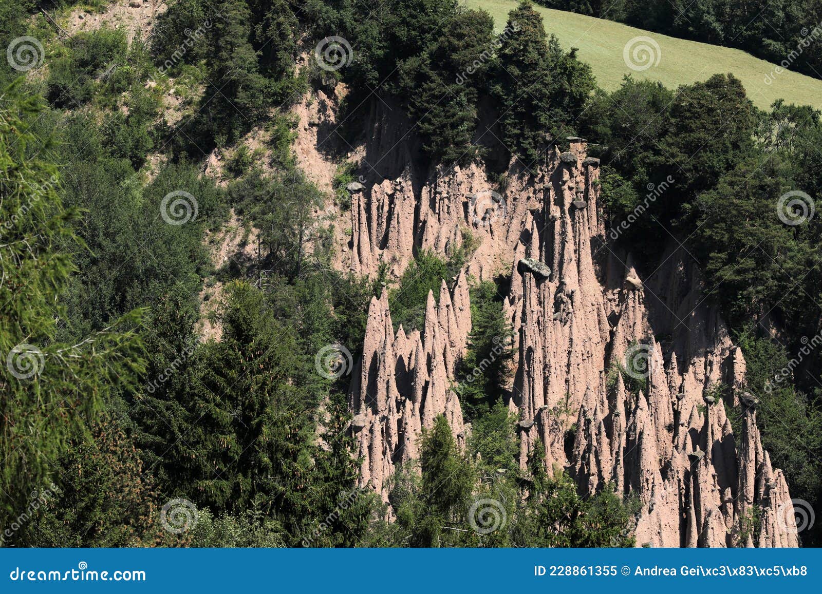 Earth Pyramids in Renon in South Tyrol Stock Image - Image of sunny ...