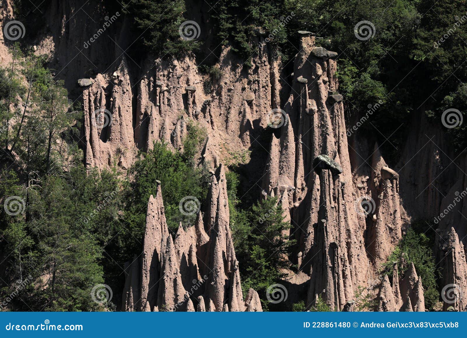 Earth Pyramids in Renon in South Tyrol Stock Photo - Image of pyramids ...