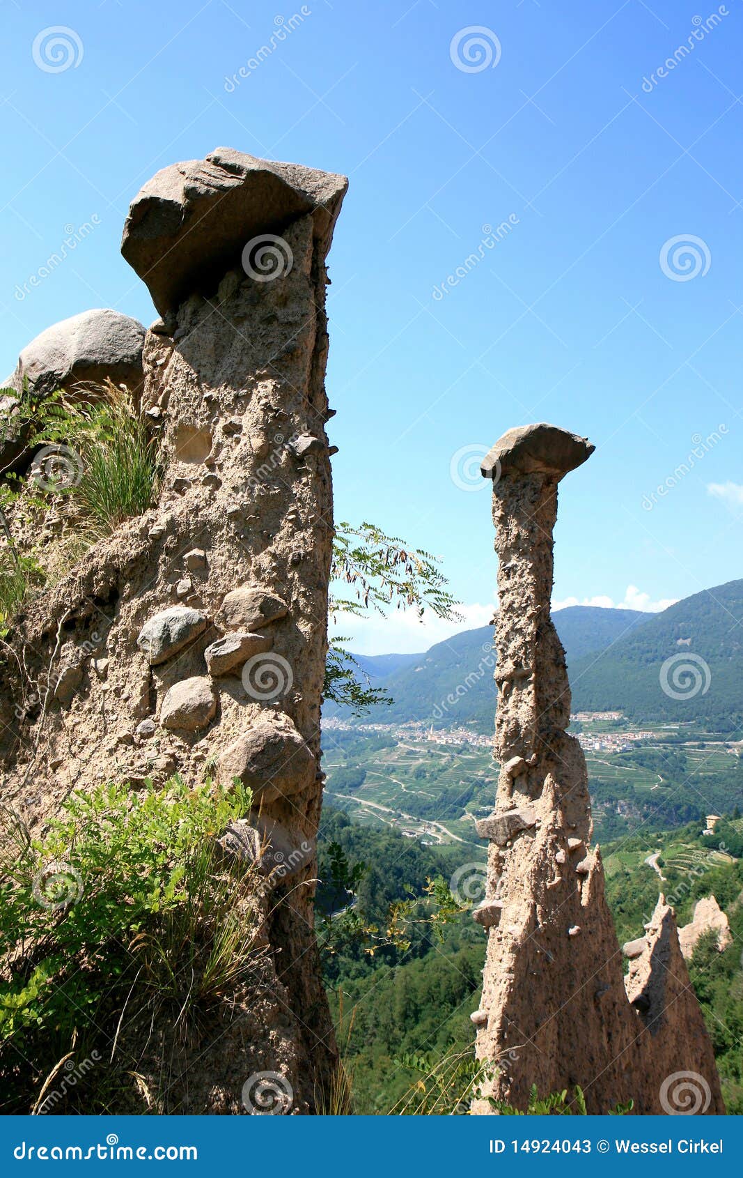 Earth Pyramids of Segonzano, Italian Dolomites Stock Image - Image of ...