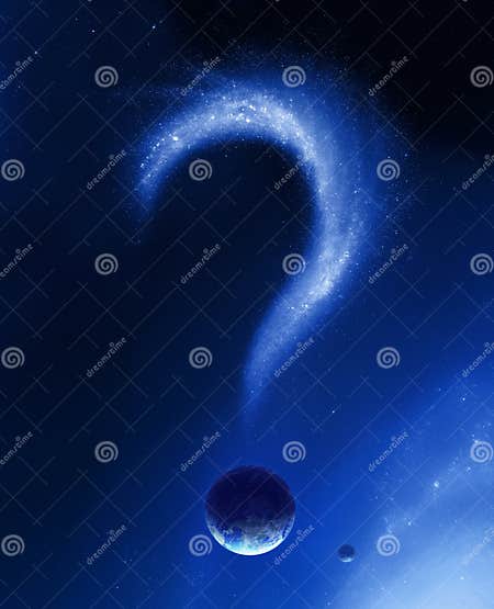 Earth and Question Mark from Stars Stock Illustration - Illustration of ...
