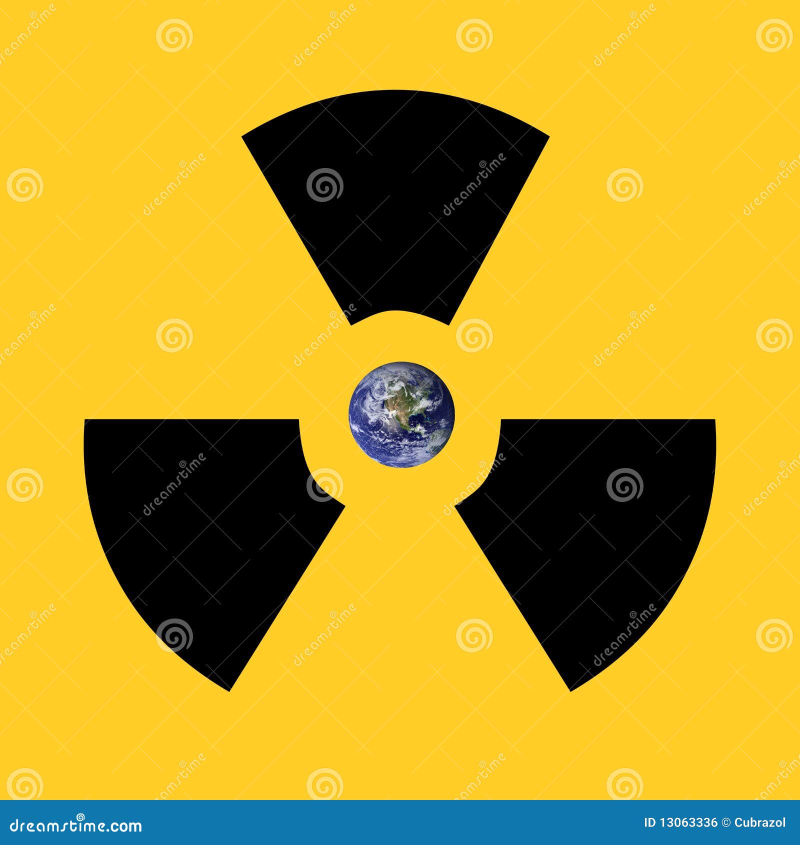 Earth radioactive sign stock photo. Image of nuclear - 13063336