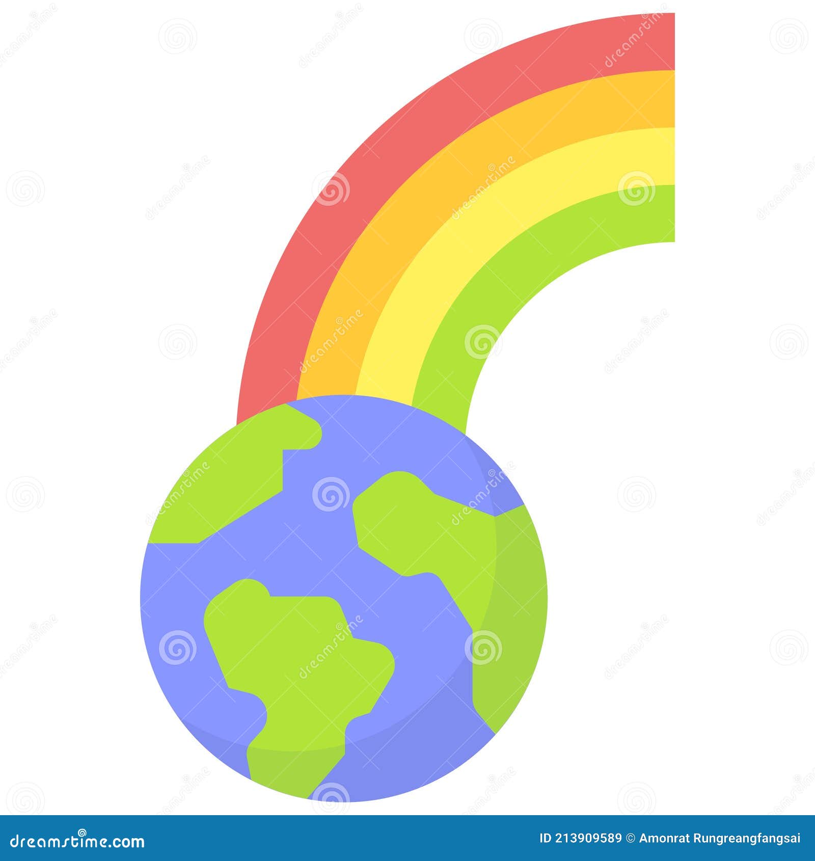 Earth with Rainbow Icon, Earth Day Related Vector Stock Vector ...
