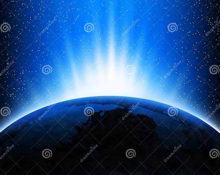 Earth and rays stock illustration. Illustration of globe - 23152646