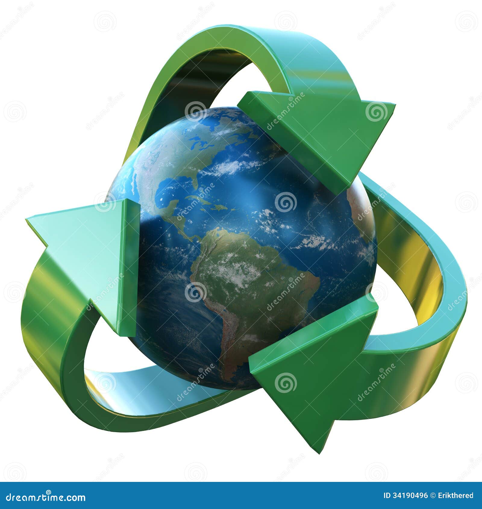 Earth Recycle stock illustration. Illustration of globe - 34190496