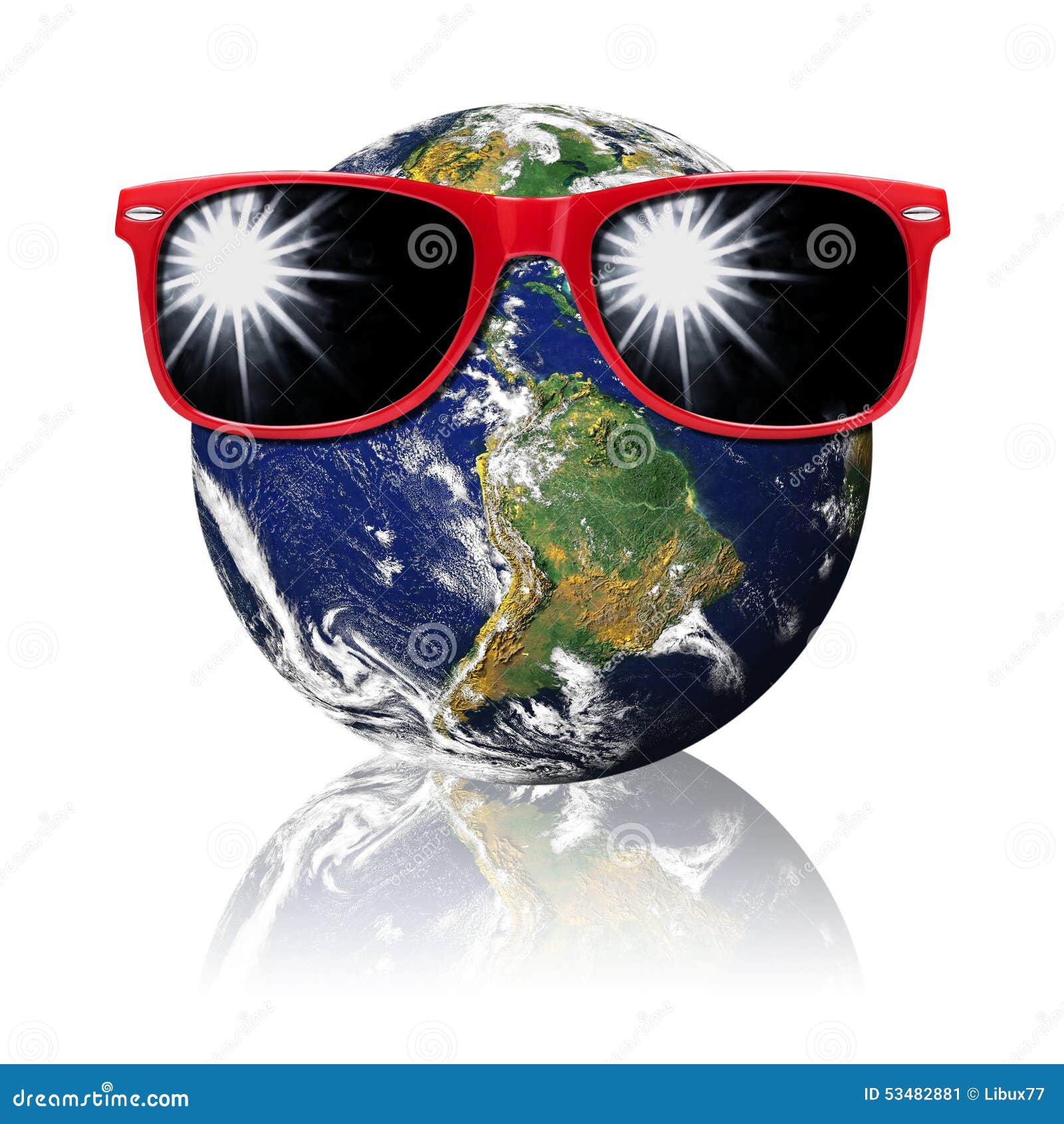 Earth Red Sunglasses Protection Sunlight Stock Image - Image of concept ...