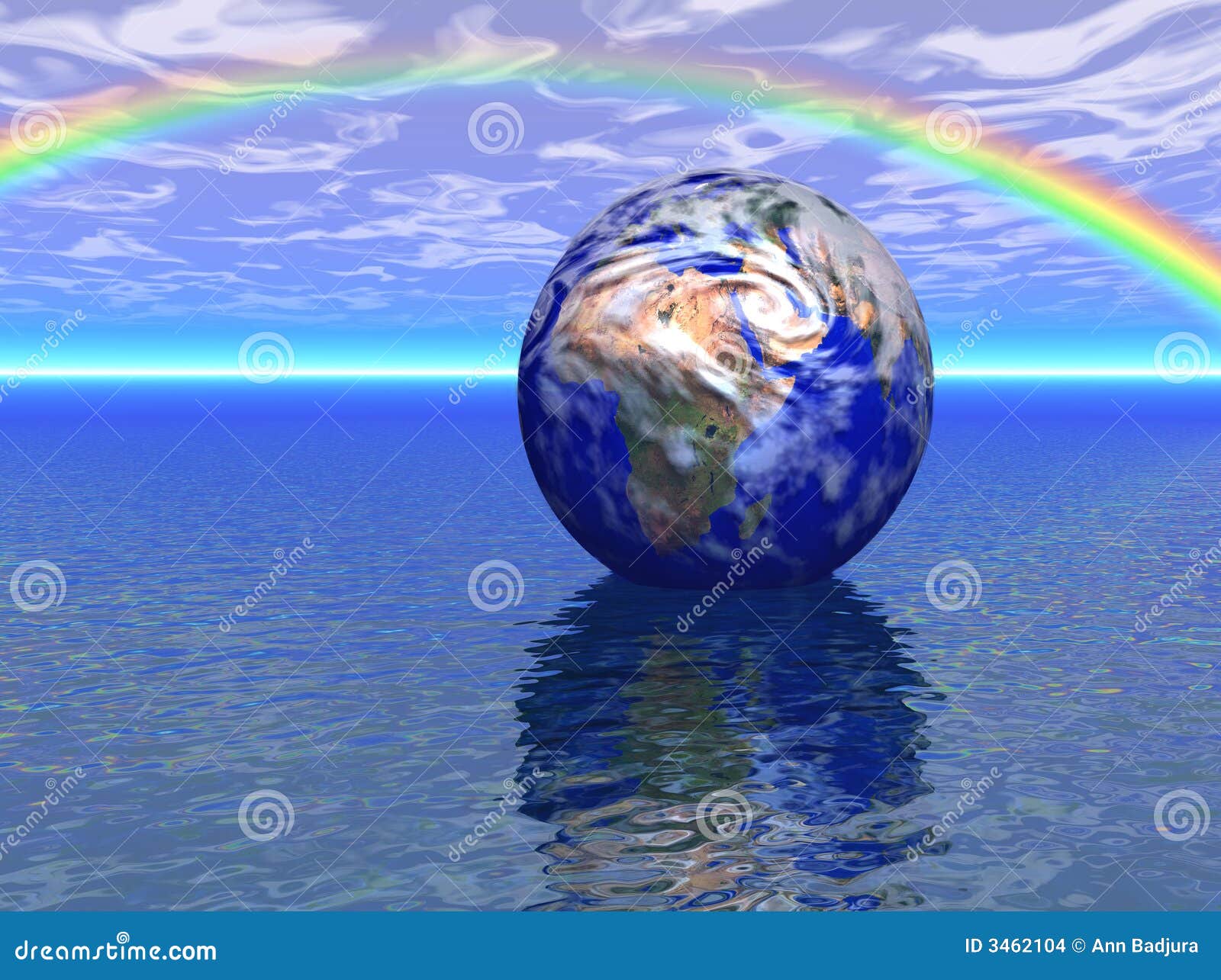 Earth reflections stock illustration. Illustration of bryce5 - 3462104