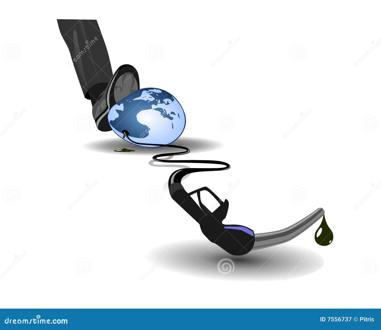 Earth and refueling hose stock vector. Illustration of design - 7556737