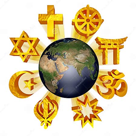 Earth_religious_symbols stock illustration. Illustration of hinduism ...