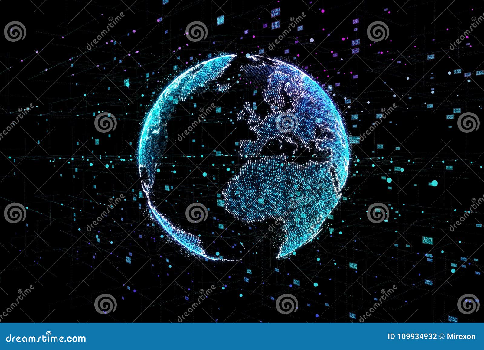 Earth, Representing Global Network Connection, International Meaning ...