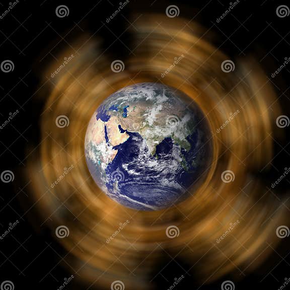 Earth with rings stock image. Image of world, circled - 2411403