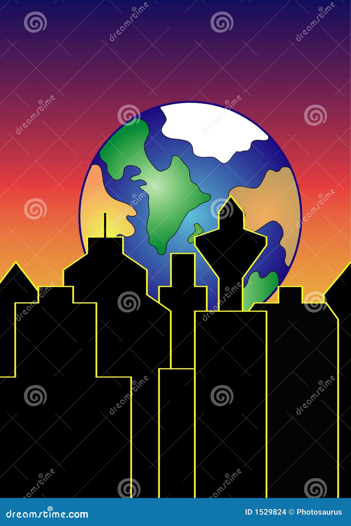 Earth is rising stock vector. Illustration of space, home - 1529824