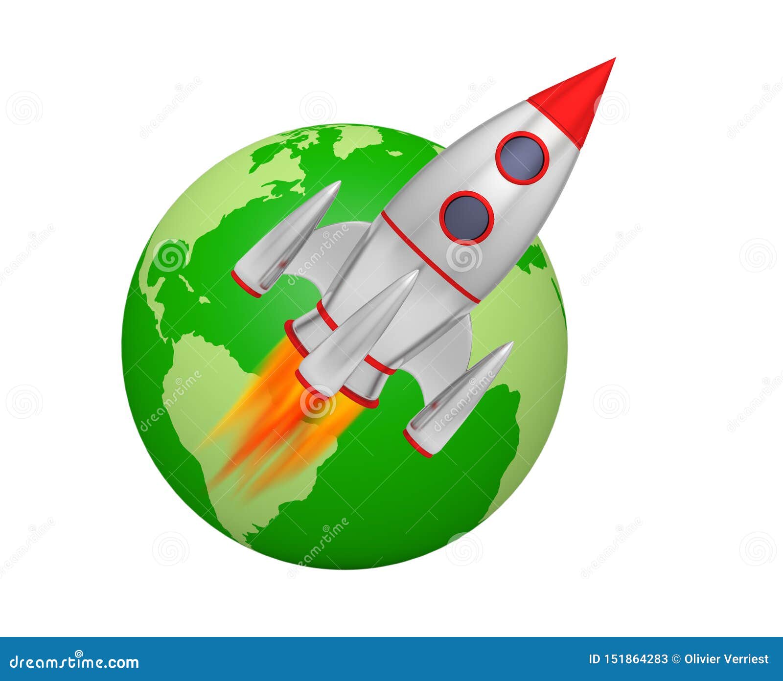 Earth Rocket Takeoff Planet Stock Illustration - Illustration of planet ...