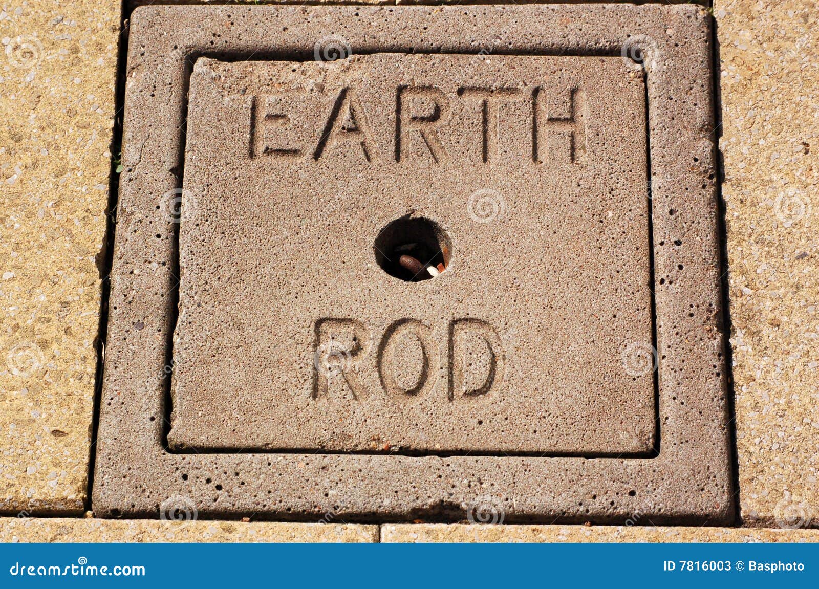 Earth Rod stock image. Image of outdoors, concrete, safety - 7816003