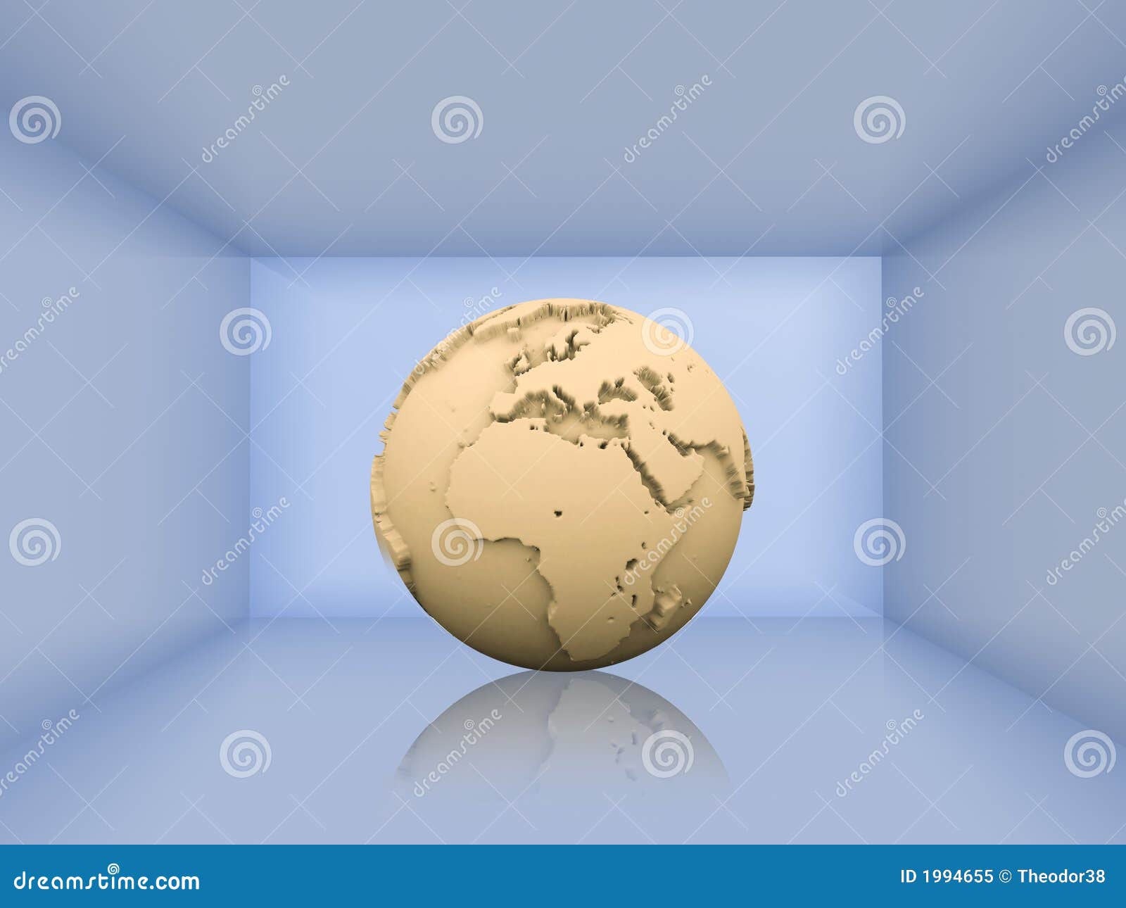 Earth in a room stock illustration. Illustration of leader - 1994655