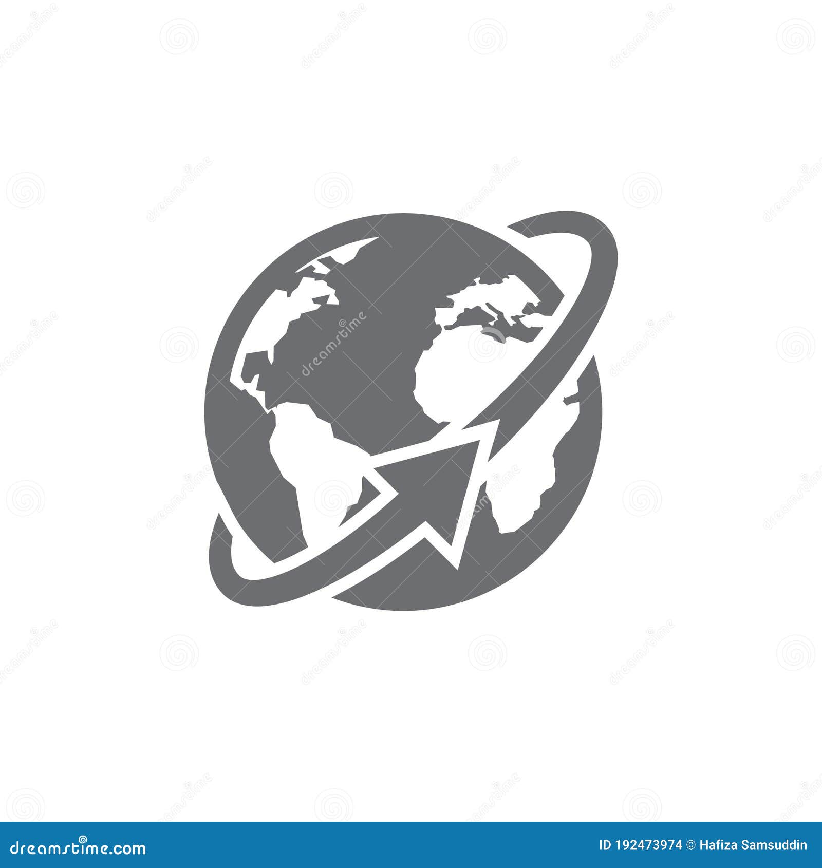 Earth Rotating Icon. Vector Illustration Decorative Design Stock Vector ...