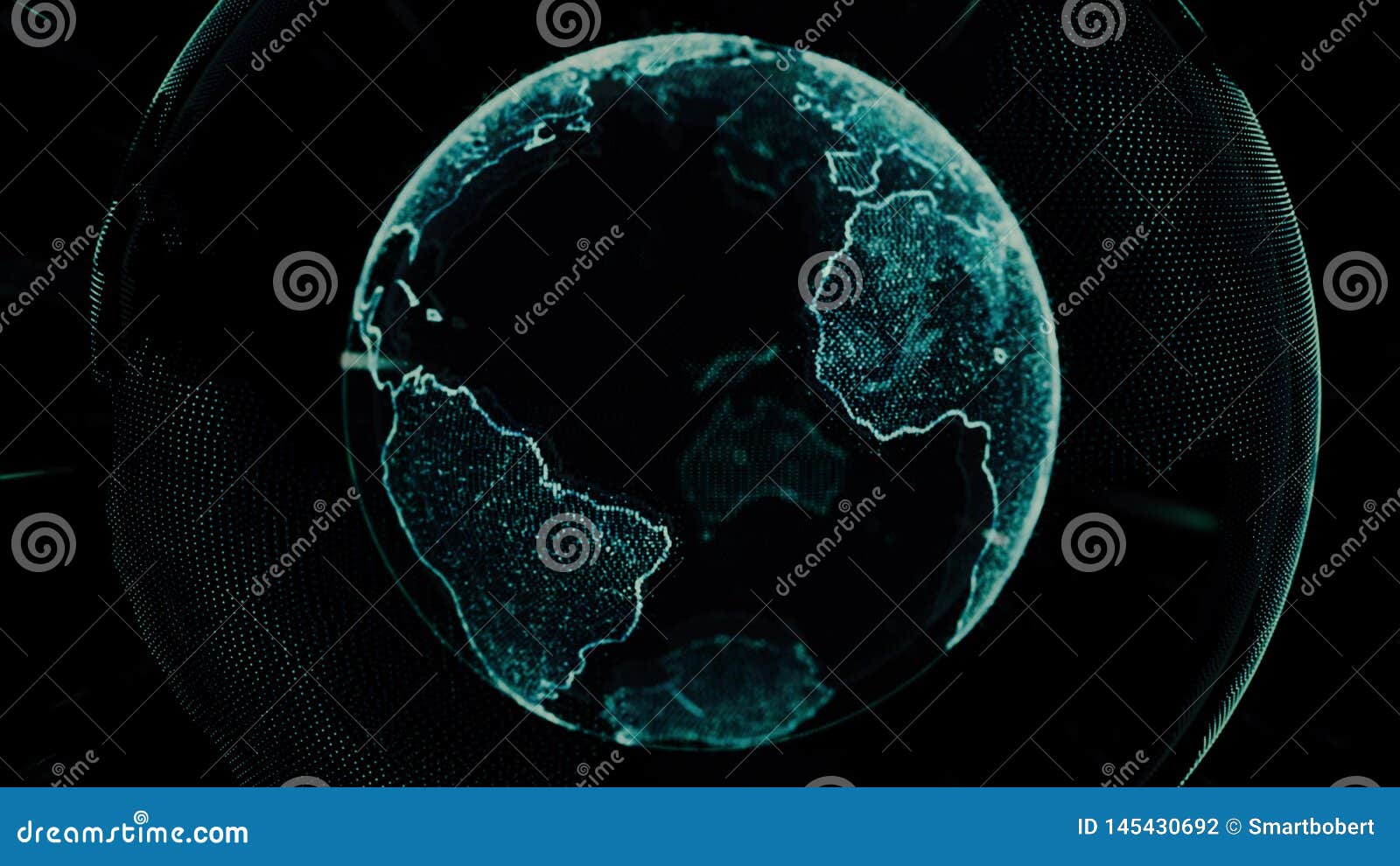 Globe With Orbits. Vector Map Illustration | CartoonDealer.com #28655876