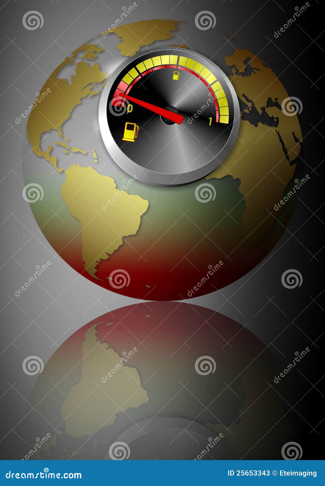 Earth running on empty stock illustration. Illustration of vertical ...