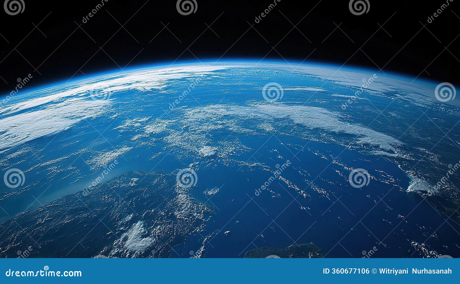 Earth S Curve Viewed from Space, Clouds, Ocean, Atmosphere, Planet ...