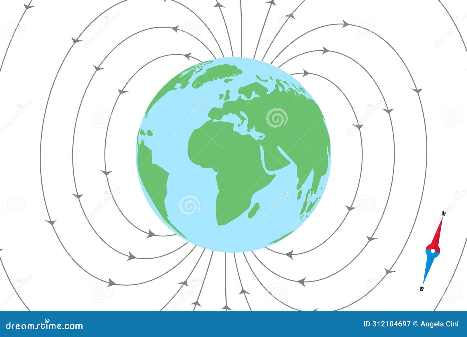 Earth S Magnetic Field or Magnetosphere Illustration Stock Vector ...