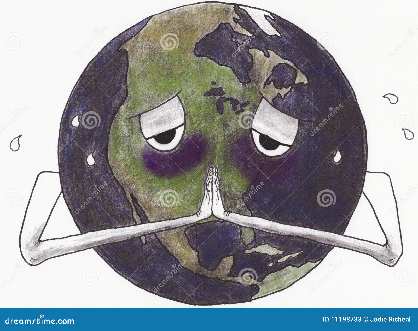 Earth s Prayer stock illustration. Illustration of ecology - 11198733