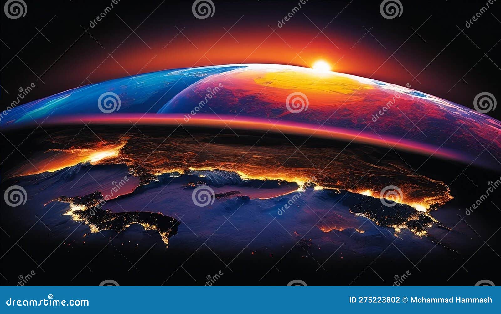 Earth S Radiant Glow - Abstract Surreal Artwork, Made with Generative ...