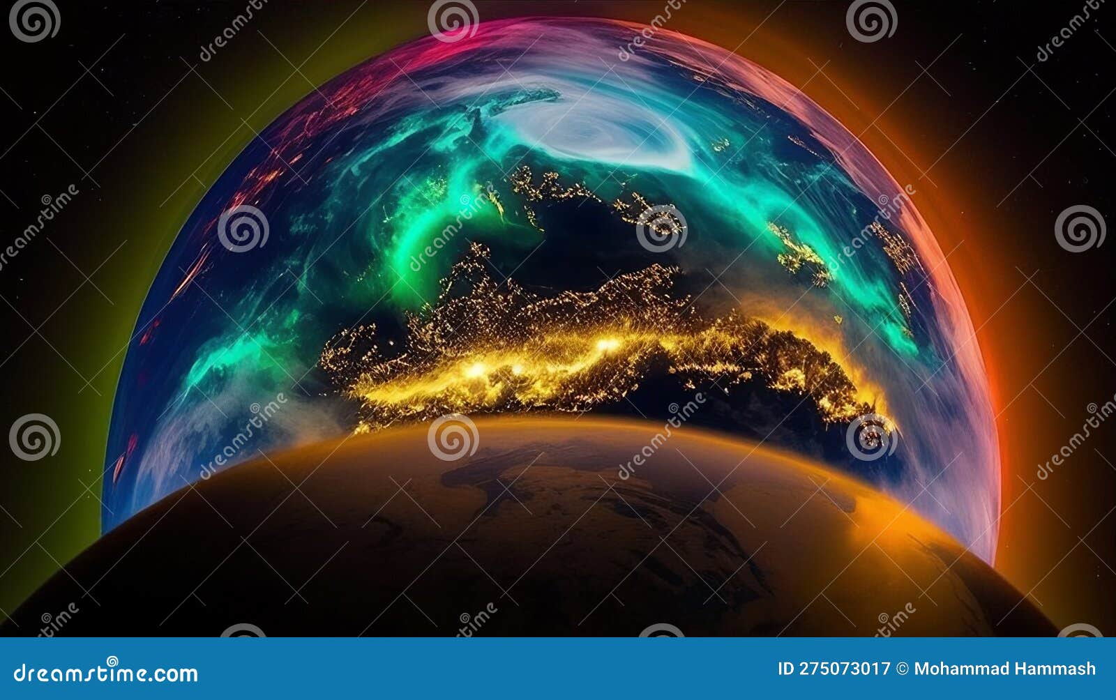 Earth S Radiant Glow - a Mesmerizing View Made with Generative AI Stock ...