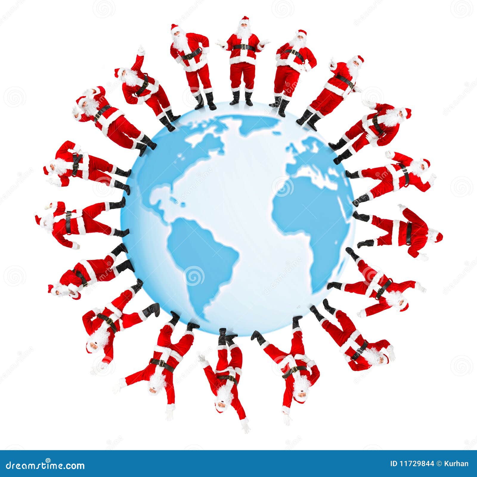 The Earth and Santa stock photo. Image of people, worldwide - 11729844