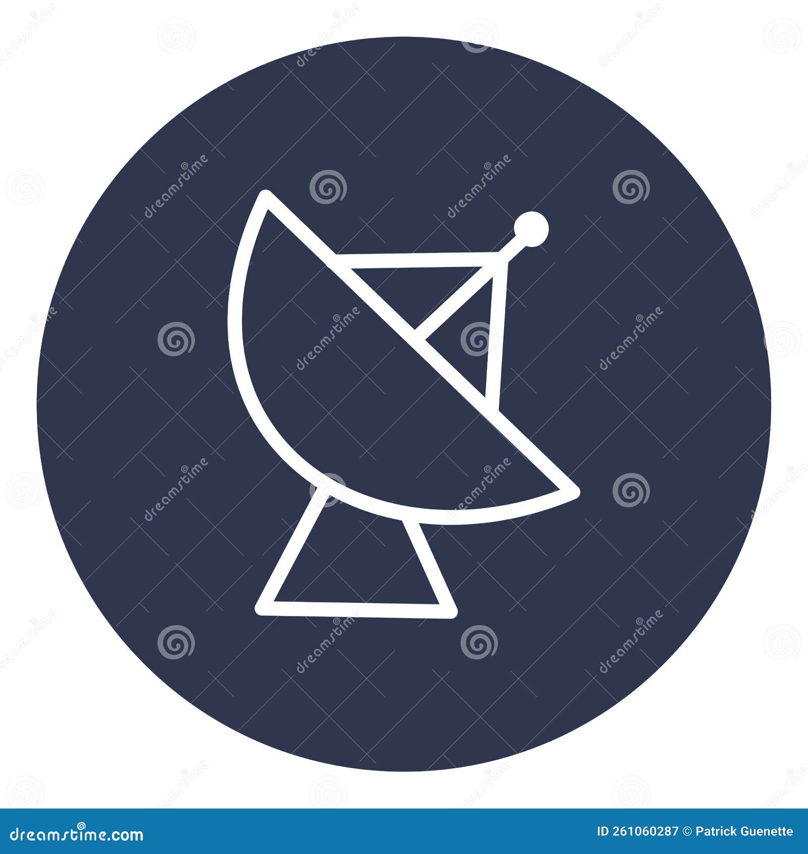 Earth satelite, icon stock vector. Illustration of system - 261060287