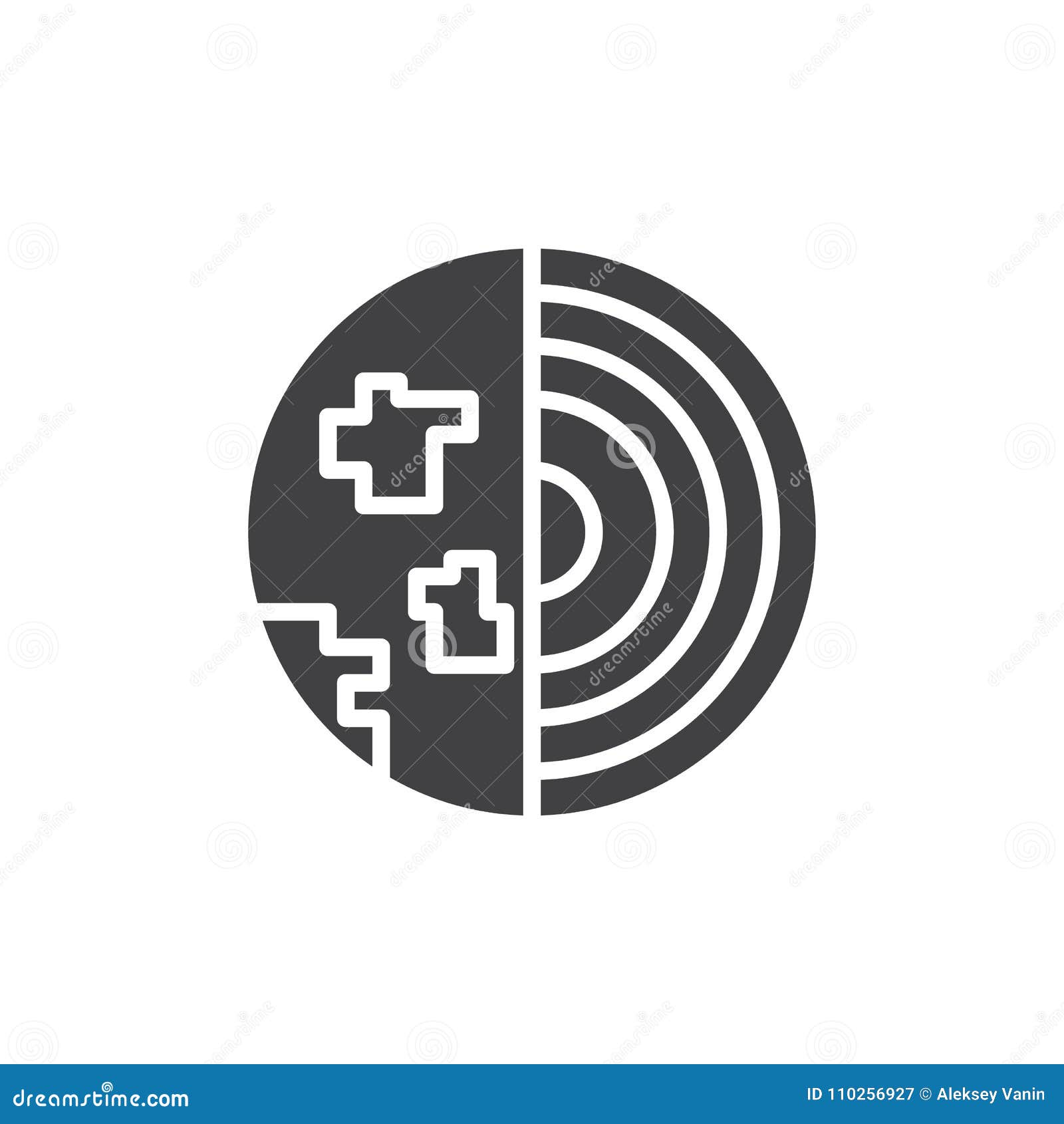 Earth science vector icon stock vector. Illustration of filled - 110256927